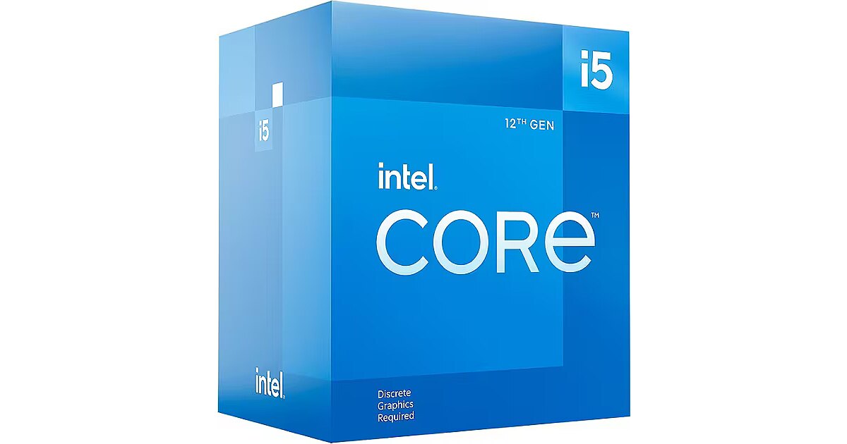Intel Core i5-12400F (6C/12T, 2.50 GHz, 18MB Cache, LGA1700, 65W ...