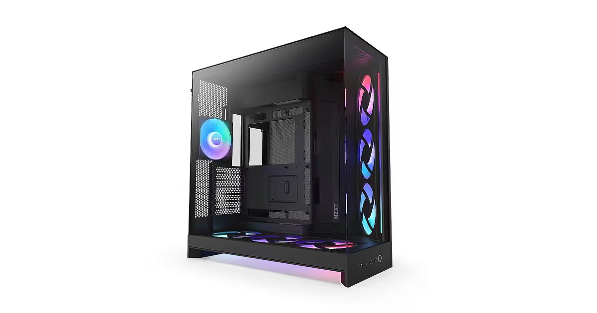 NZXT H9 Flow RGB+ (2025), Tempered Glass, Black (CM-H92FB-P1)