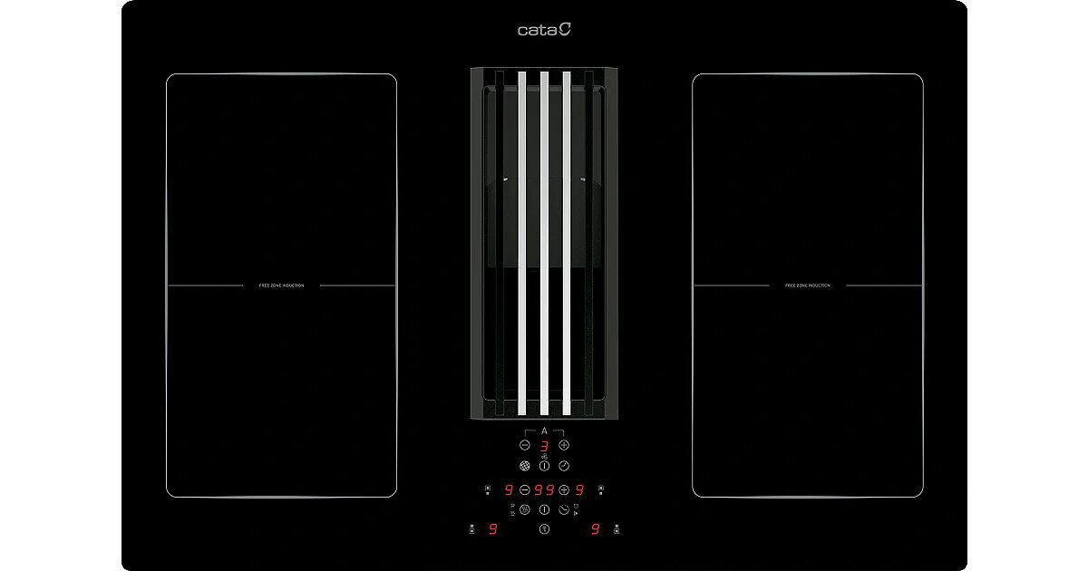 Cata IAS 770 Hob with Hood, 77 cm, 4 cooking zones, 9 power levels ...